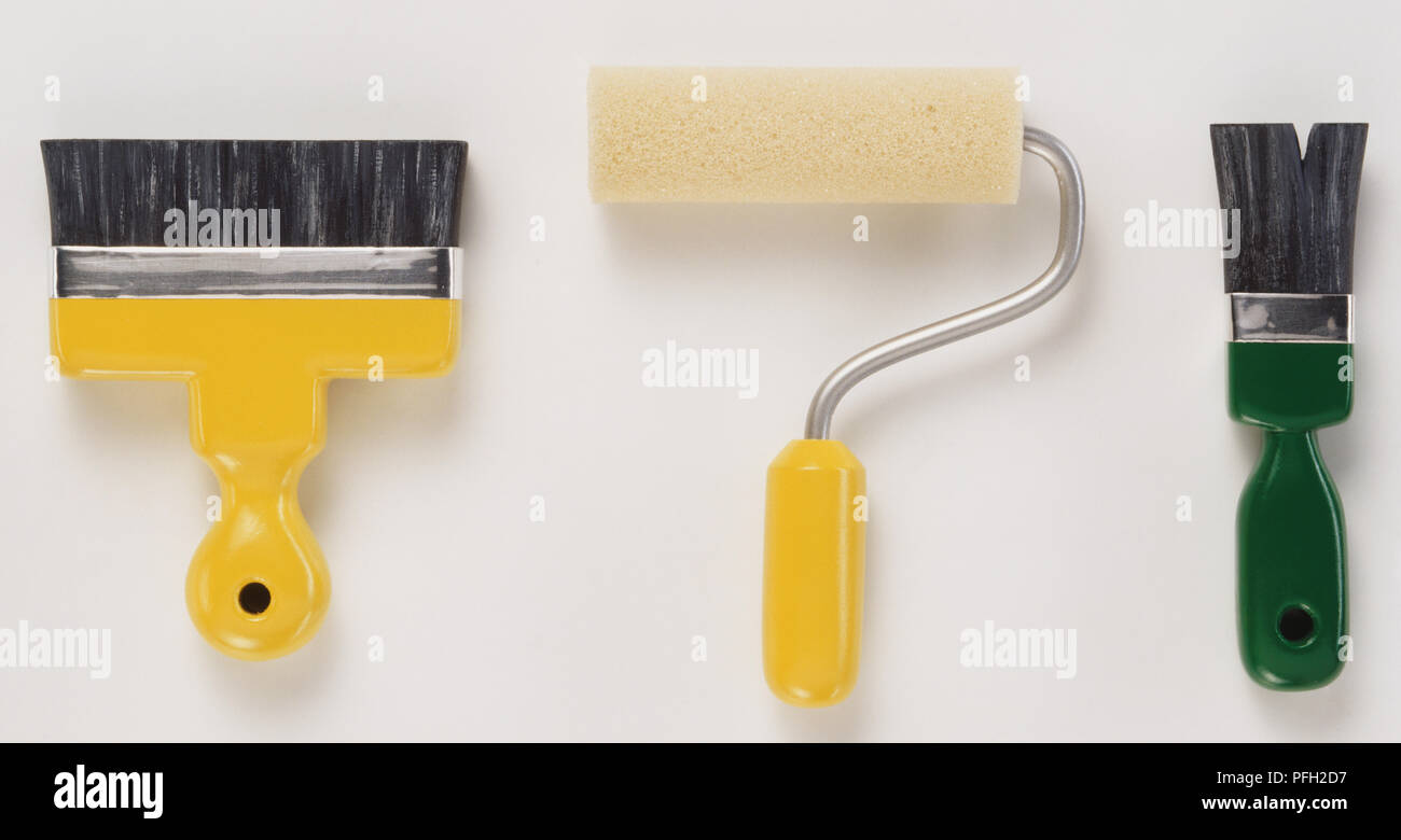 Toy brushes and roller Stock Photo - Alamy