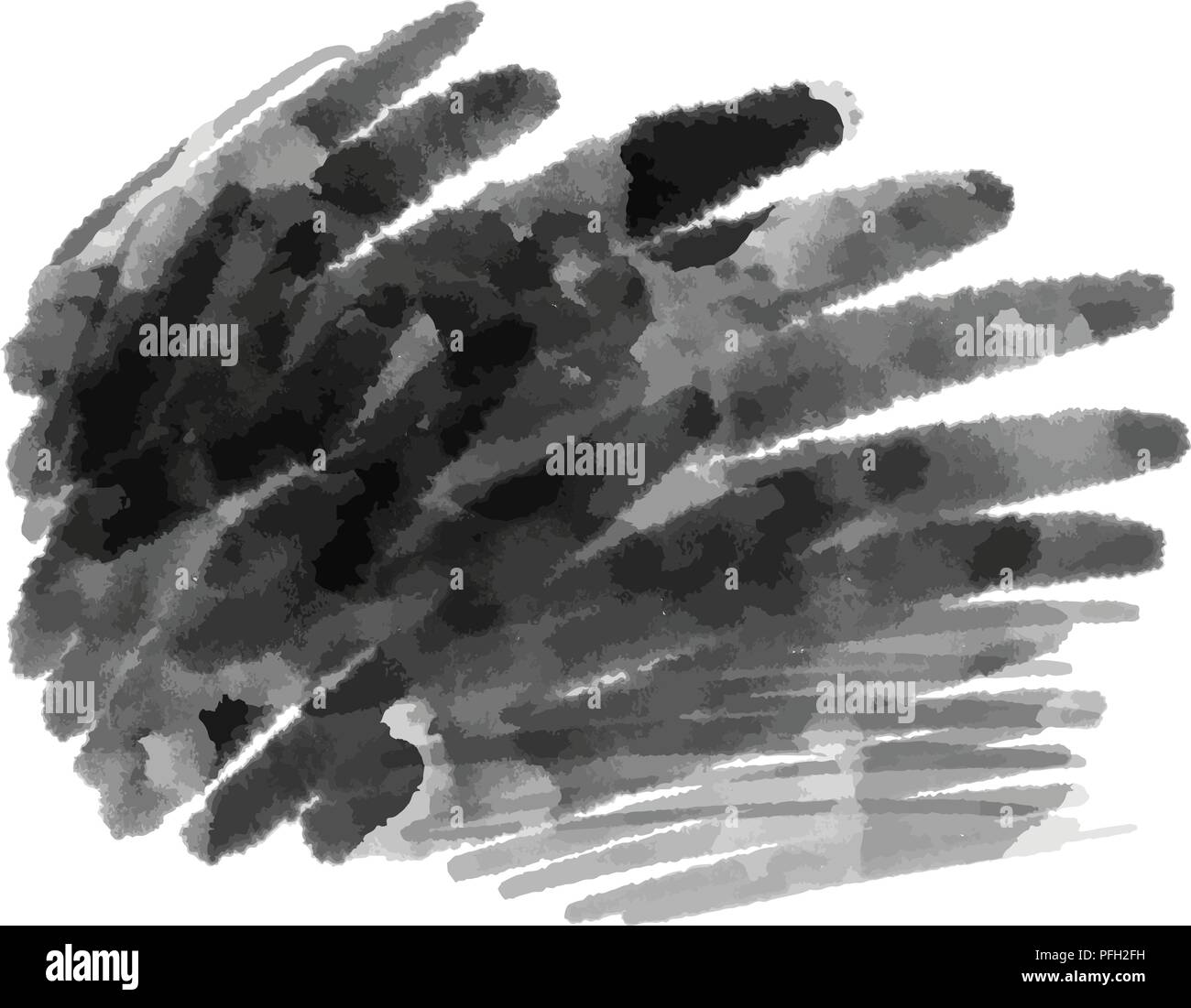 Watercolour hand draw illustration Black and White Stock Photos ...