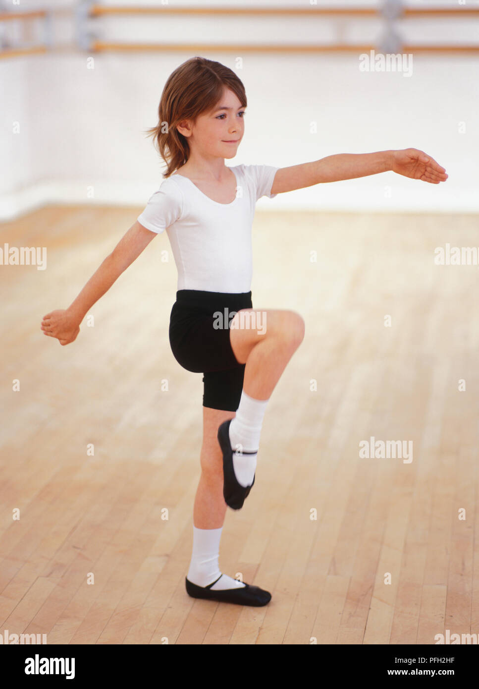 Young male ballet dancer marching on the spot Stock Photo - Alamy