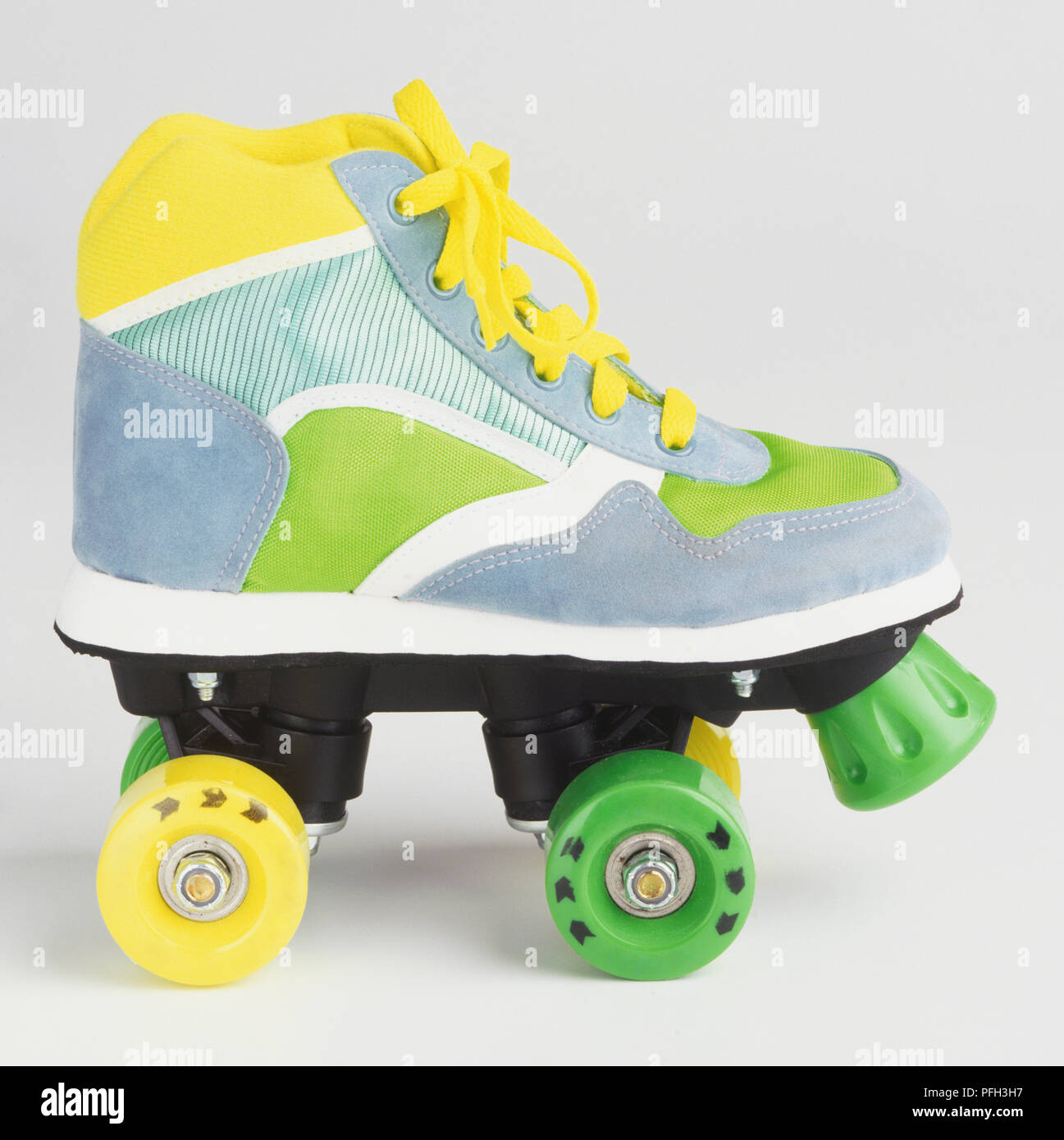 Colourful roller skate shoe, side view Stock Photo - Alamy