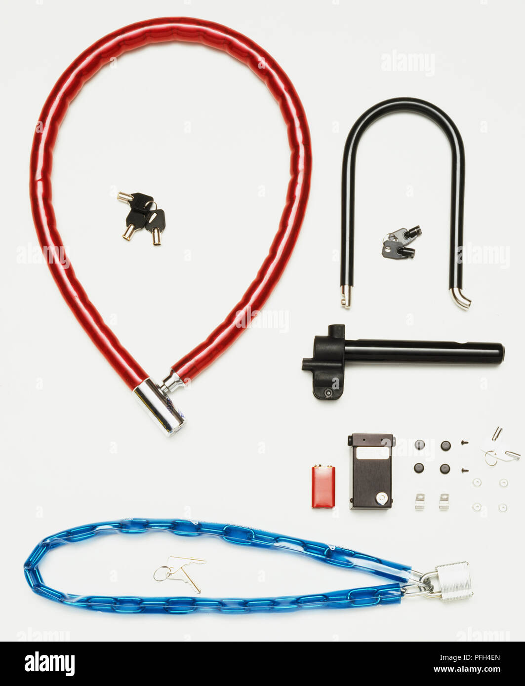 Selection of bicycle locks Stock Photo - Alamy