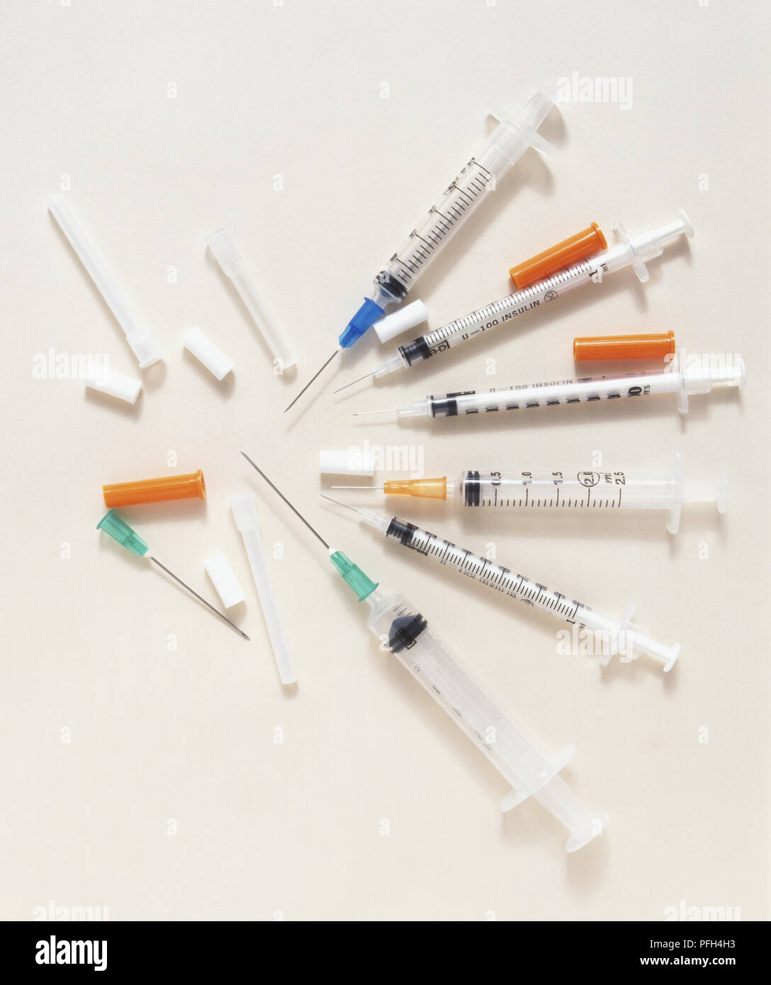Six different syringes Stock Photo - Alamy