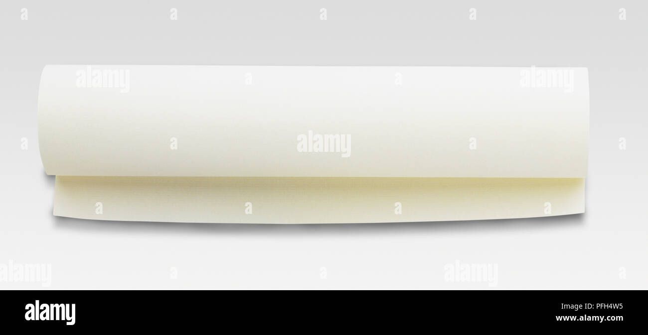 Roll of white paper Stock Photo - Alamy