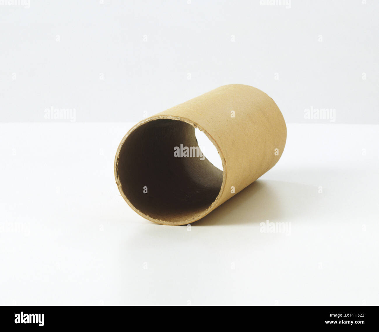 Cardboard cylinder, side view Stock Photo - Alamy