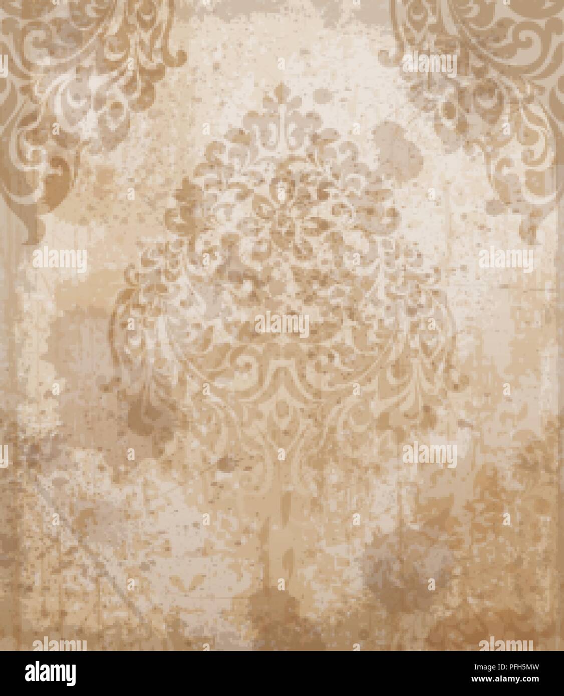 Damask pattern texture Vector. Royal fabric background. Luxury decors ...