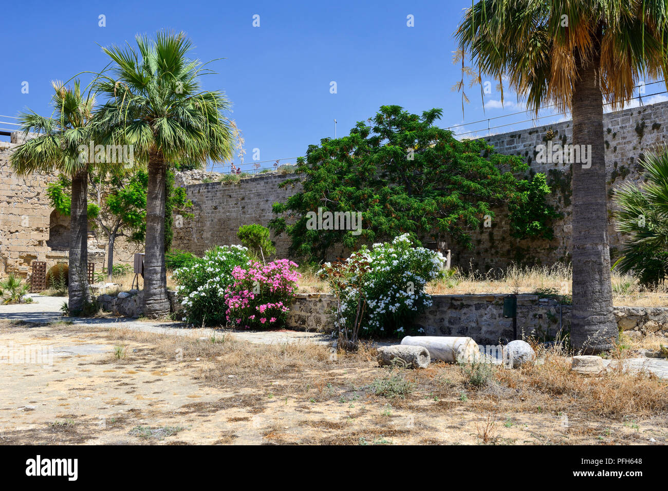 The courtyard of Kyrenia Castle, Kyrenia (Girne), Turkish Republic of ...