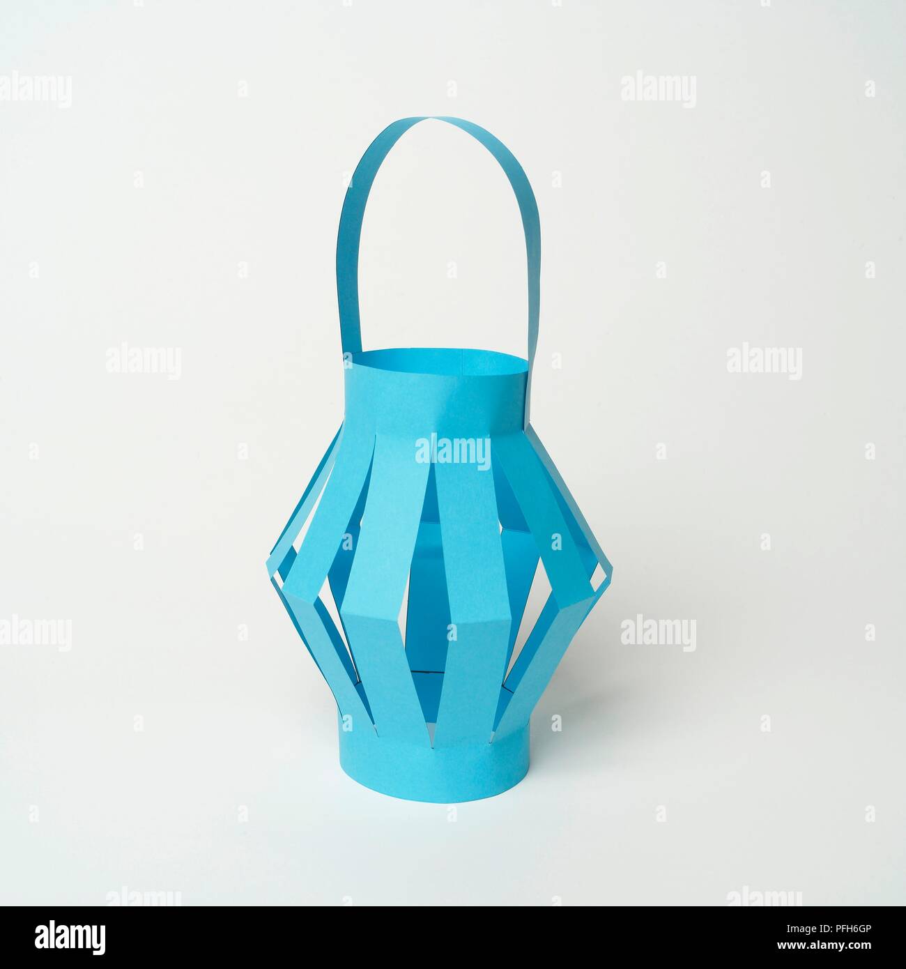 Handmade blue paper lantern Stock Photo - Alamy