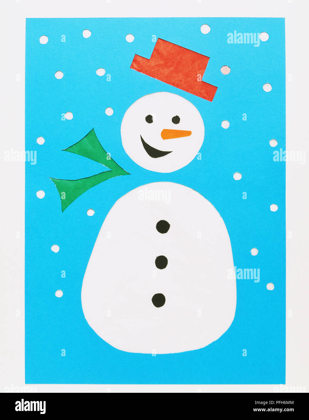 Snowman Christmas Card Stock Photo Alamy
