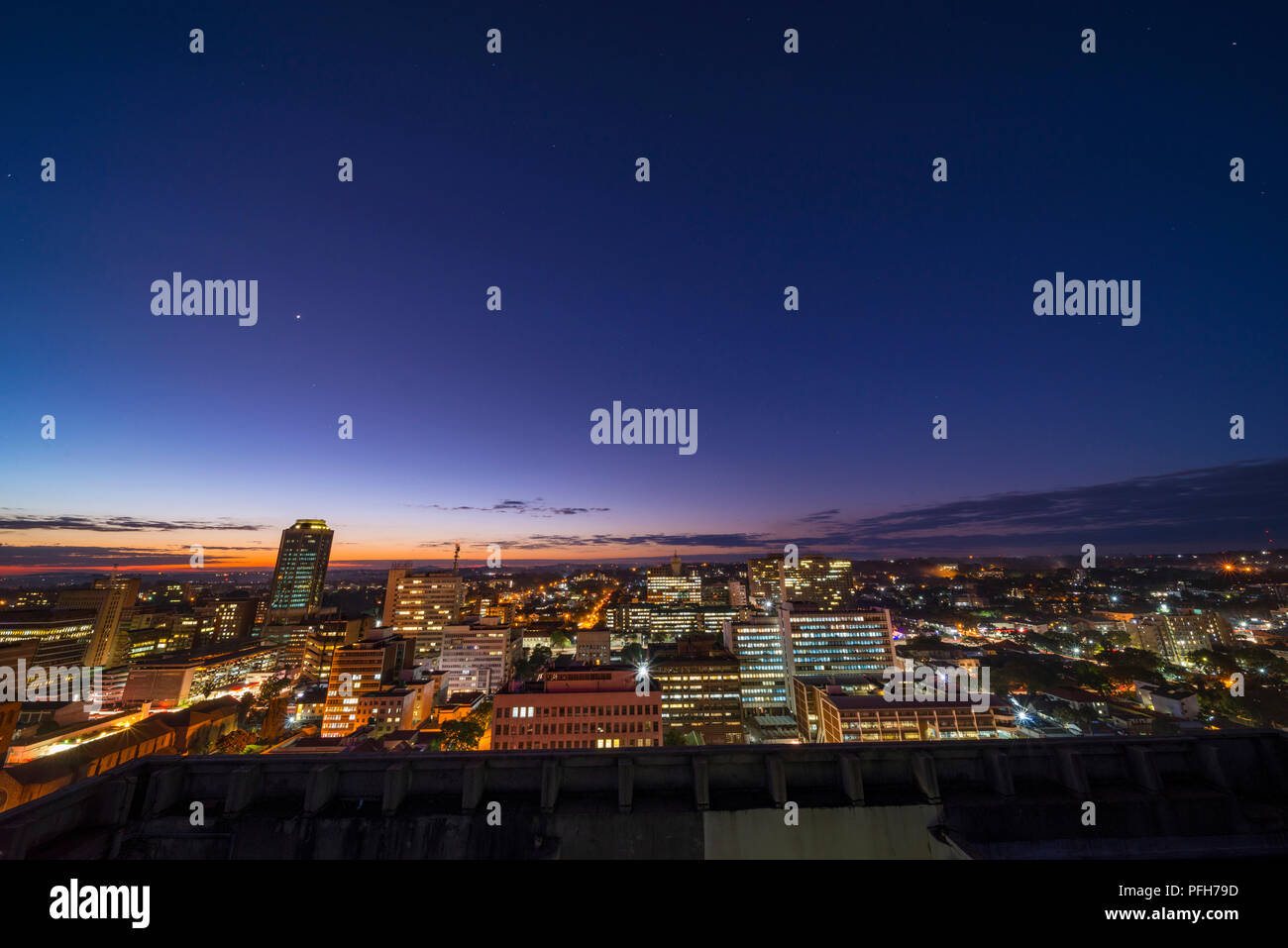 An evening view of Harare, Zimbabwe's capital city Stock Photo - Alamy