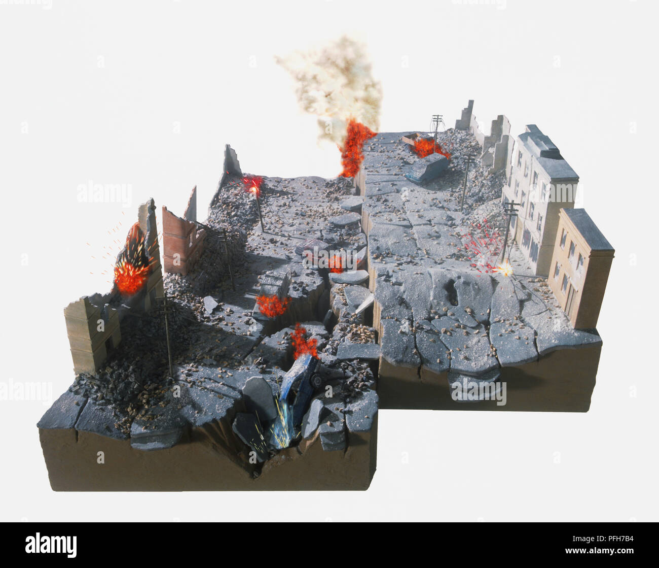 Earthquake city destruction hi-res stock photography and images - Alamy