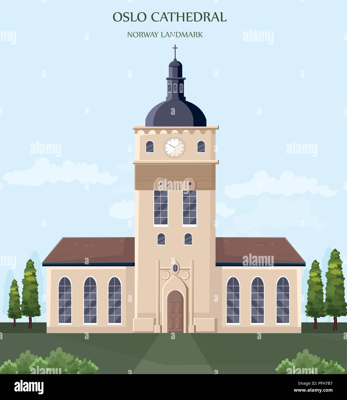 Norway landmarks card Stock Vector Image & Art - Alamy