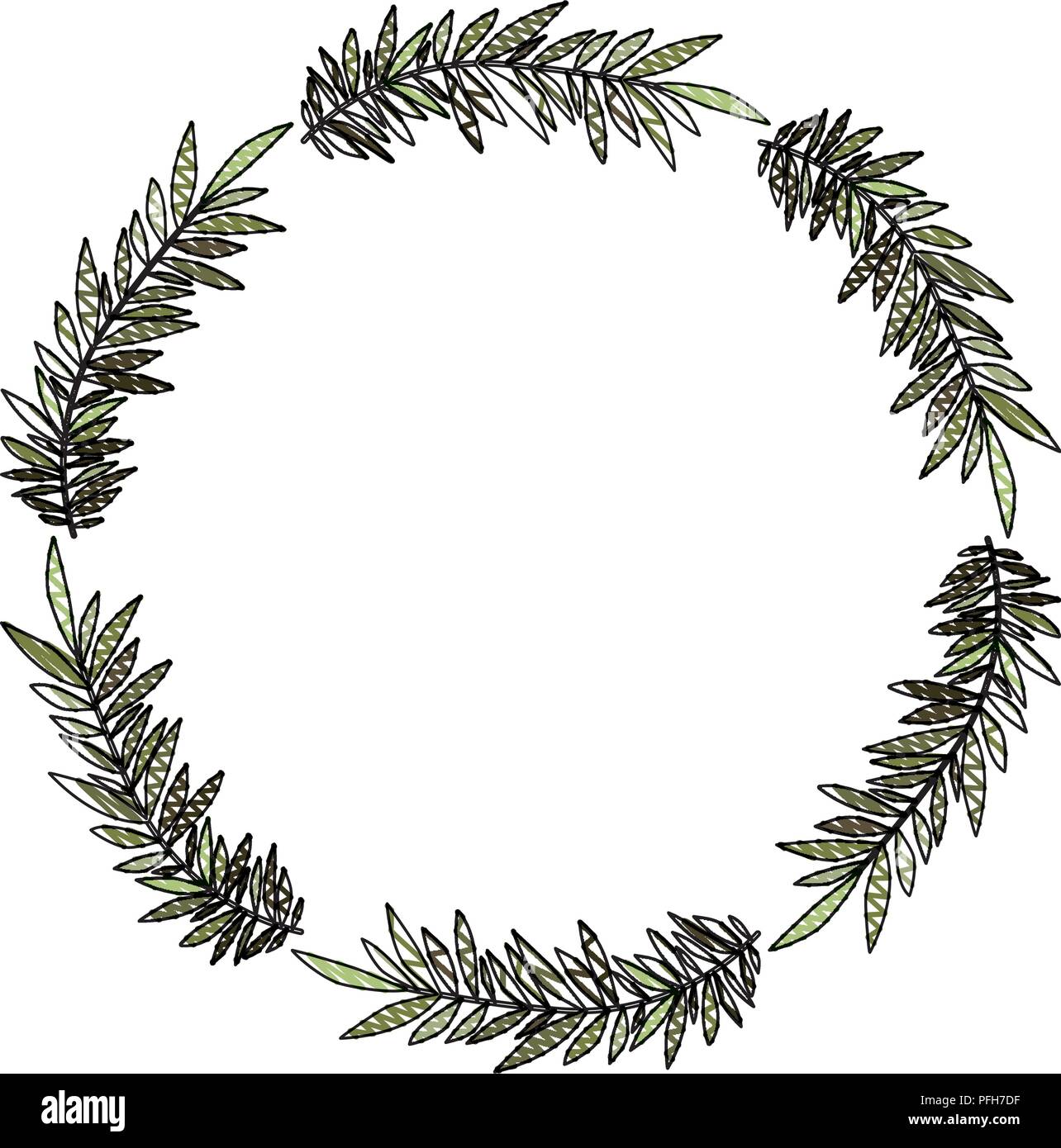 crown leafs circular frame Stock Vector Image & Art - Alamy