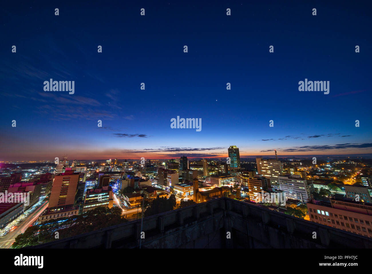 An evening view of Harare, Zimbabwe's capital city Stock Photo - Alamy