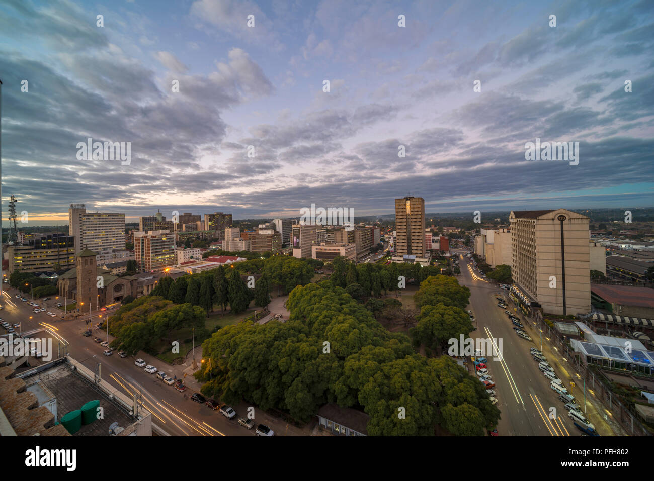 An evening view of Harare, Zimbabwe's capital city Stock Photo - Alamy