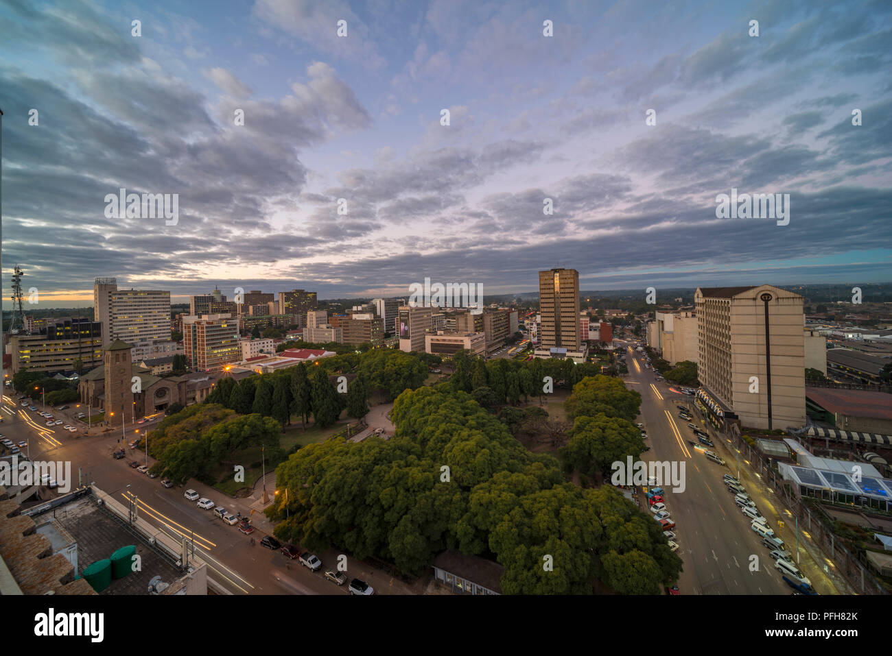 An evening view of Harare, Zimbabwe's capital city Stock Photo - Alamy