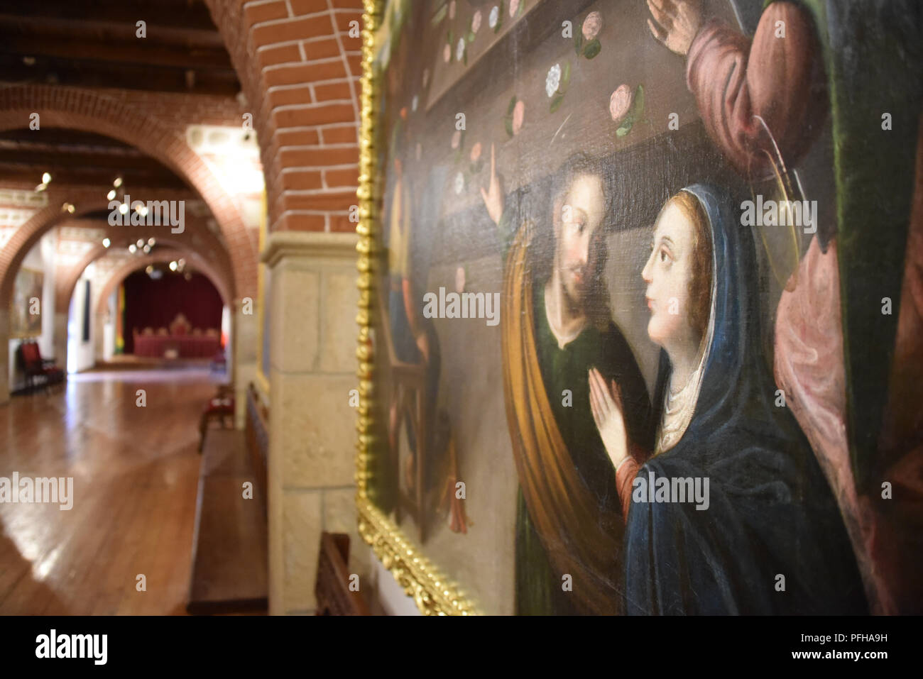 Religious artwork on display in the Casa Real de la Moneda museum ...