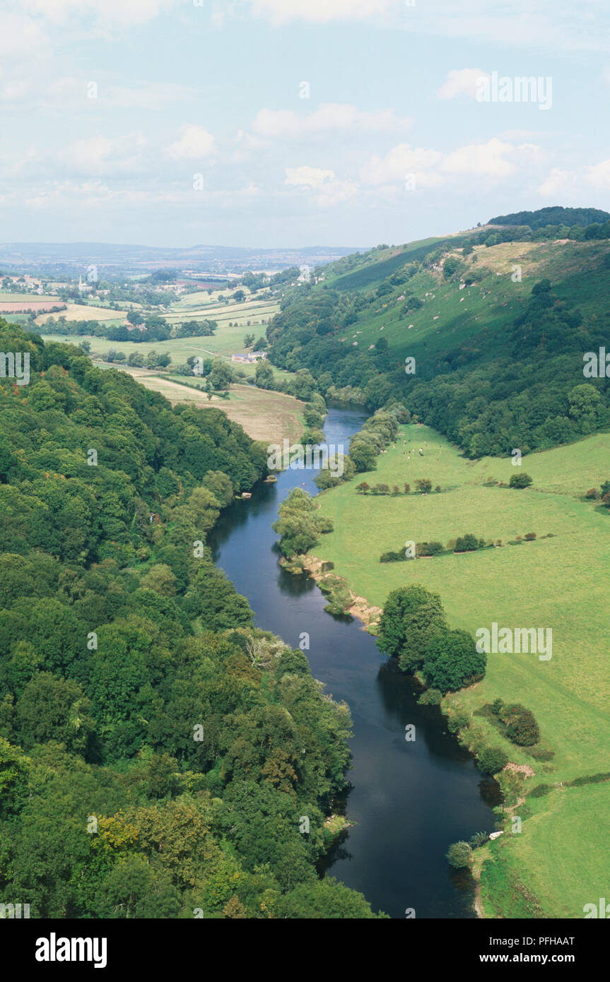 Green wooded valley winding hi-res stock photography and images - Alamy