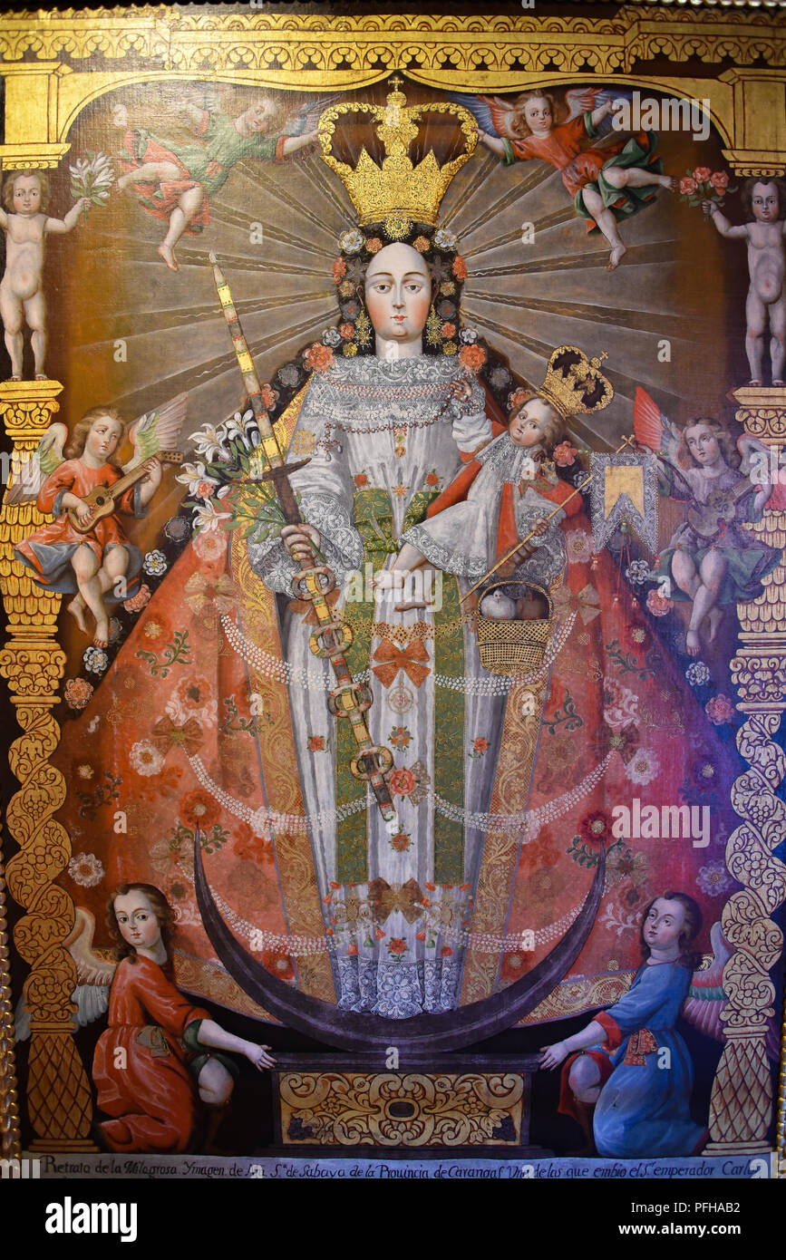 Religious artwork on display in the Casa Real de la Moneda museum ...