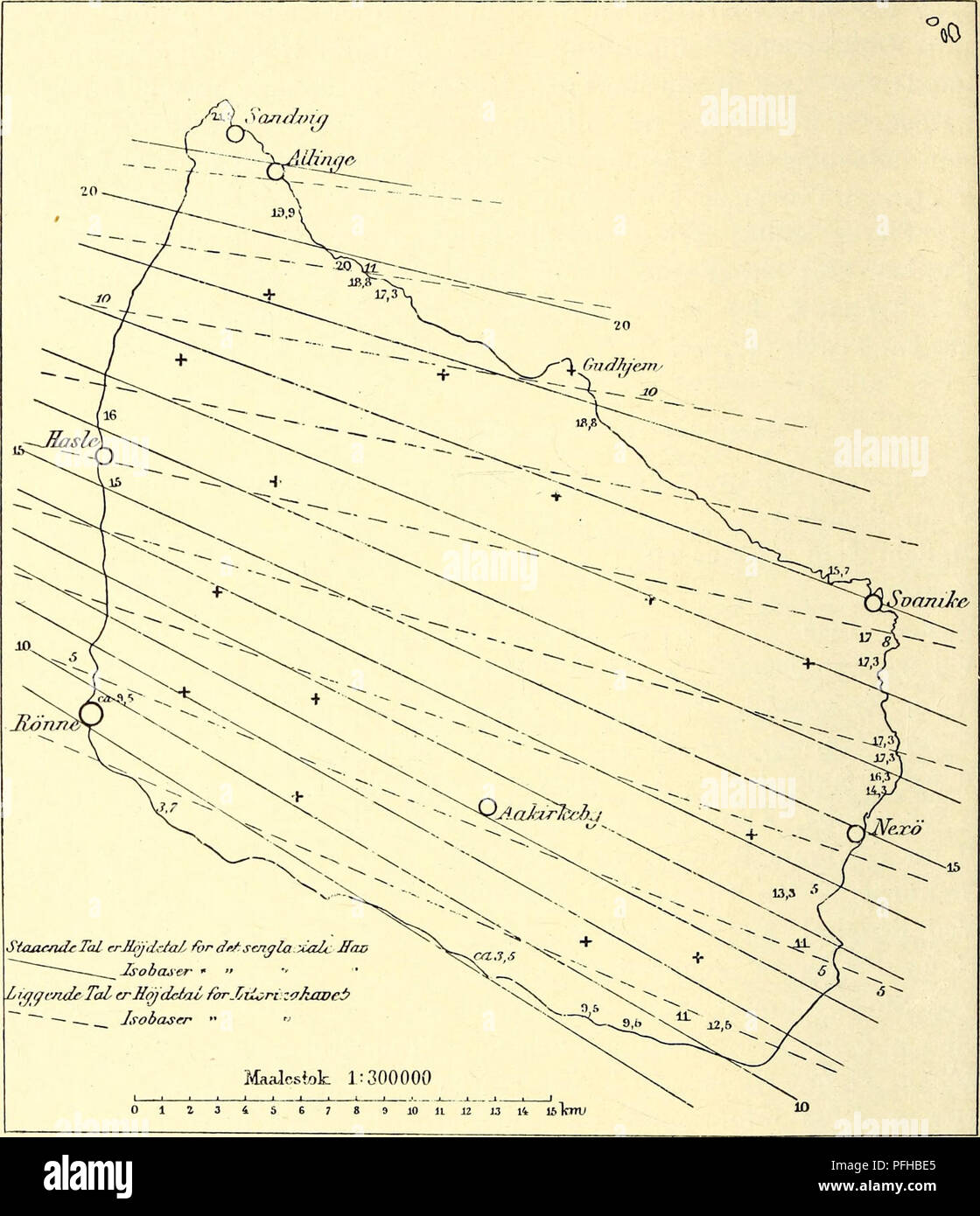 This geological map of Bornholm Island in Denmark illustrates the sea ...