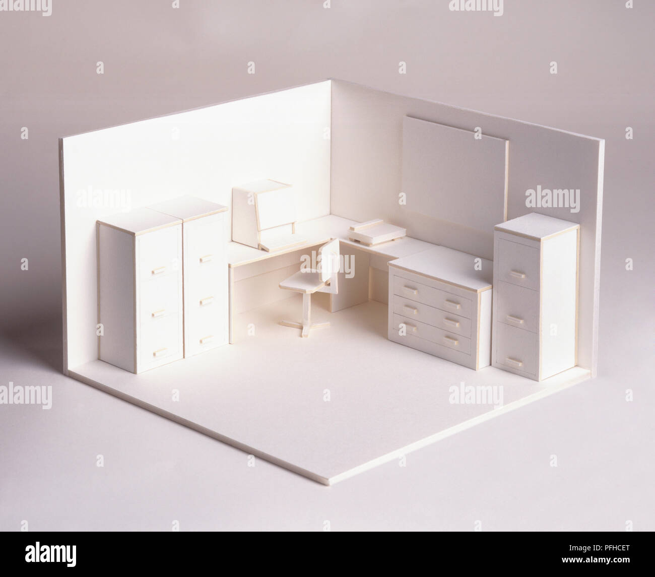 Cross-section model of office Stock Photo - Alamy