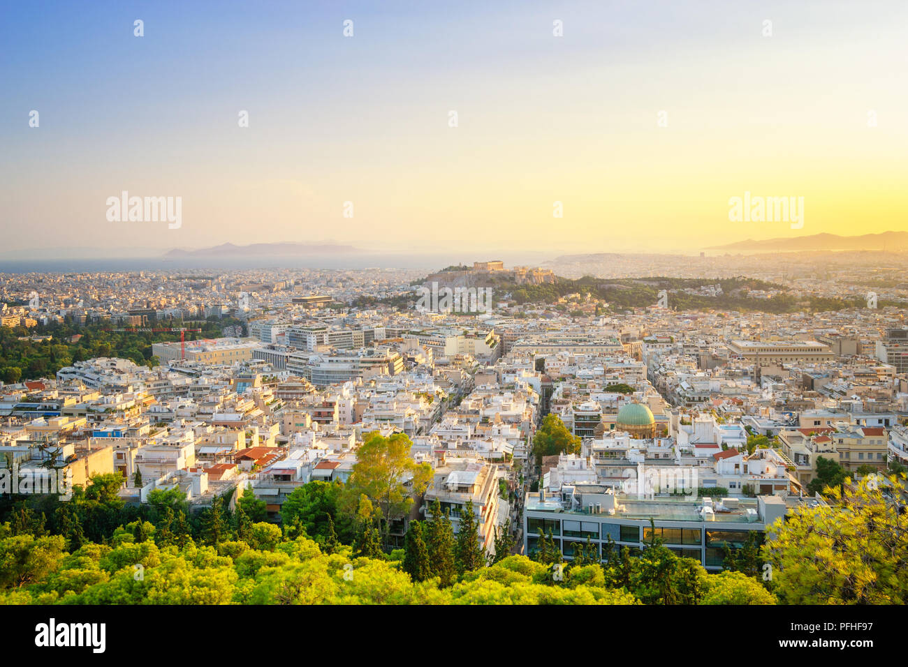 Cityscape athens and acropolis hi-res stock photography and images - Alamy