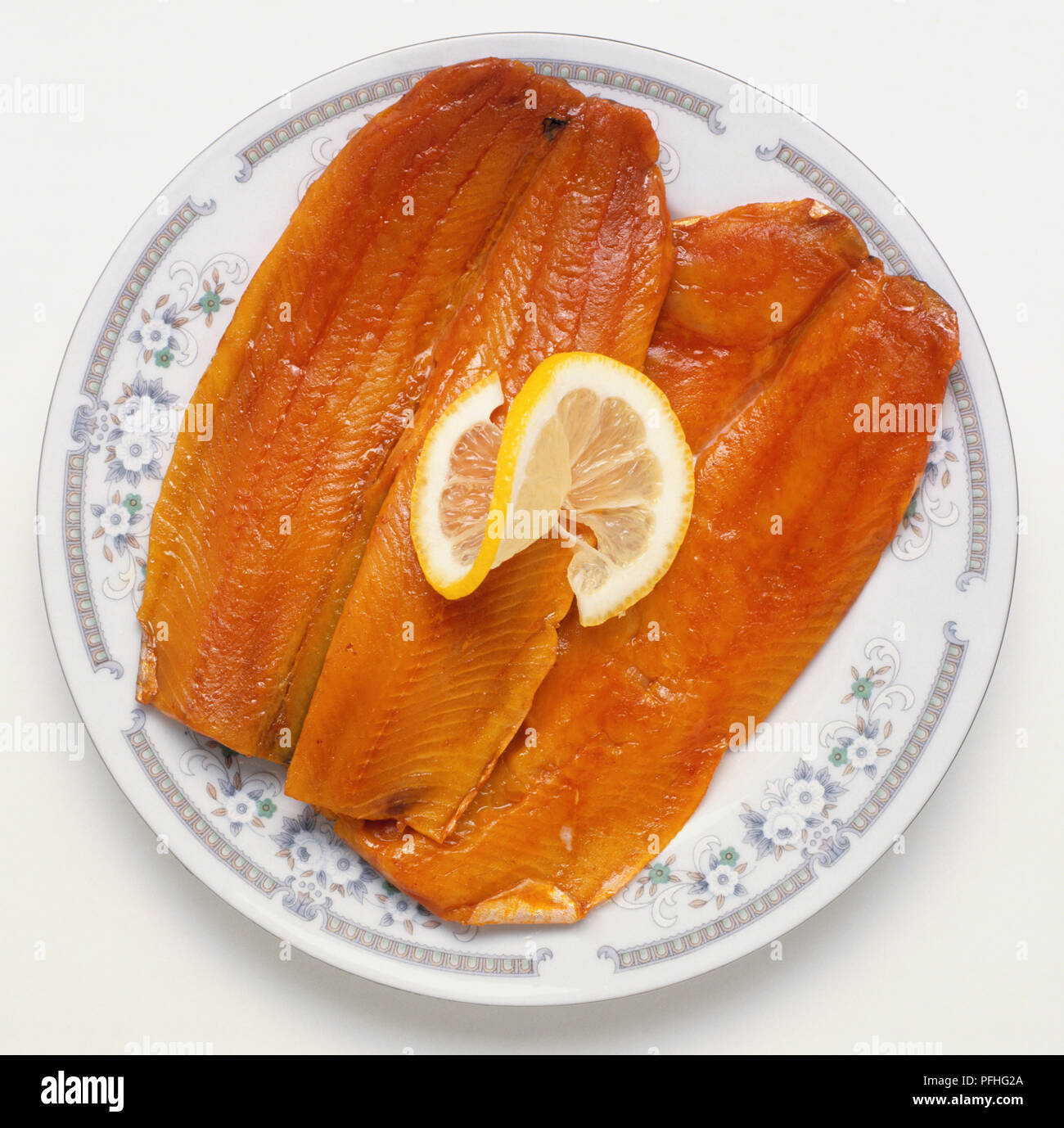Plate of Kippers - top view Stock Photo - Alamy