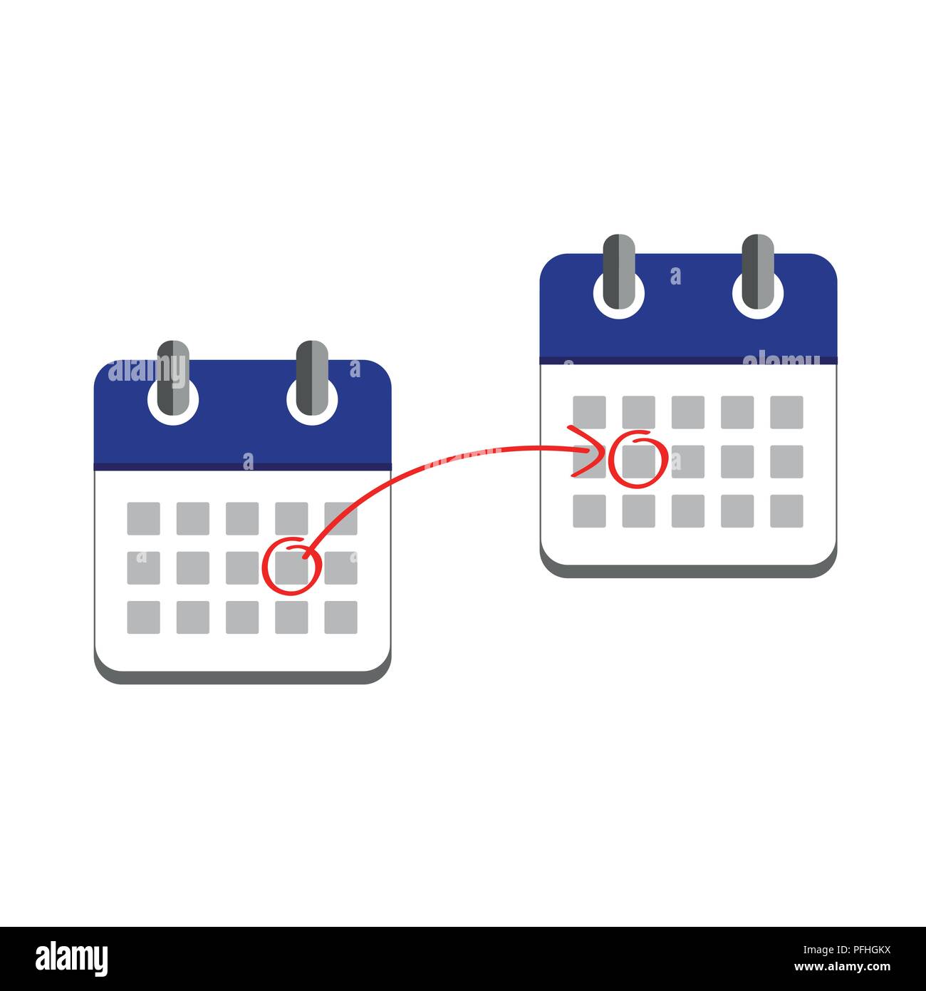blue calendar time shifting icon business vector illustration EPS10 ...