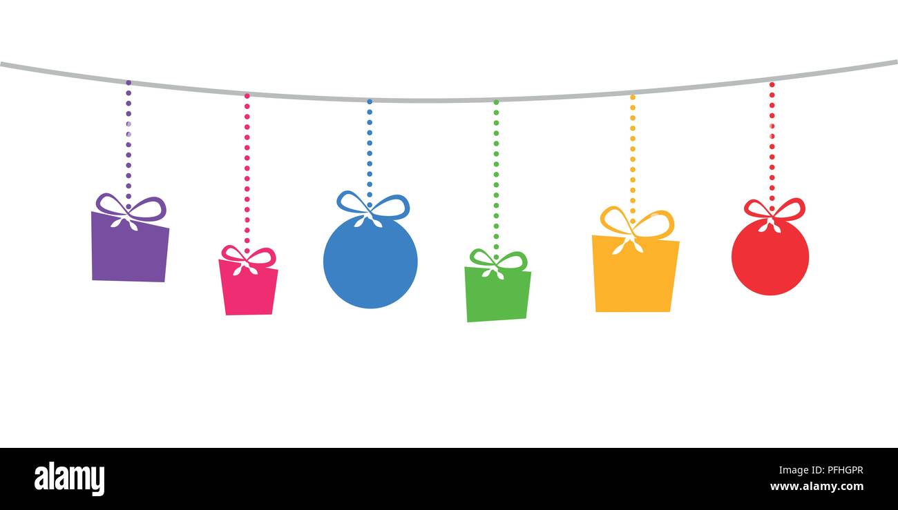 Hanging Tree Decorations Stock Vector Images - Alamy