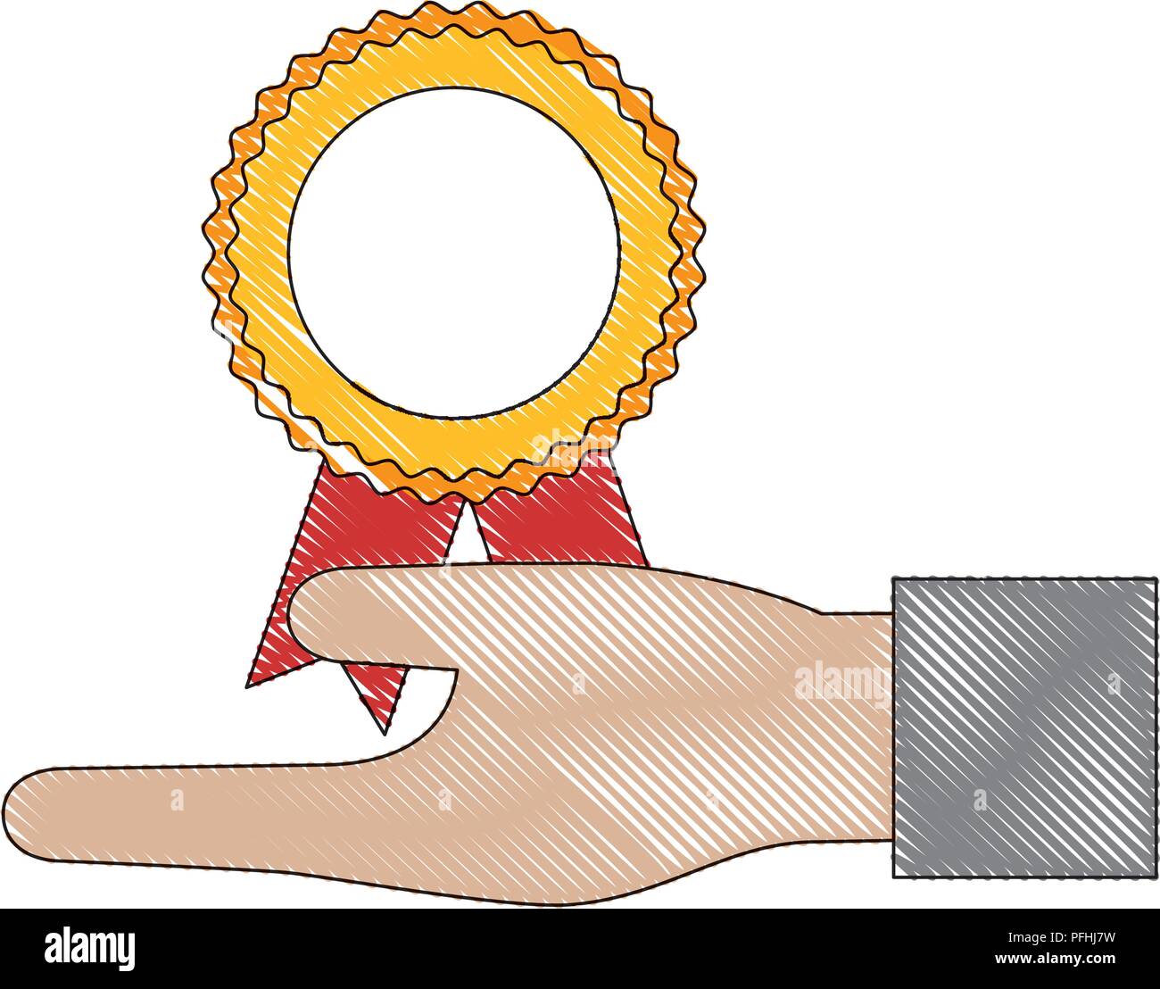 Athlete holding medal Stock Vector Images - Alamy