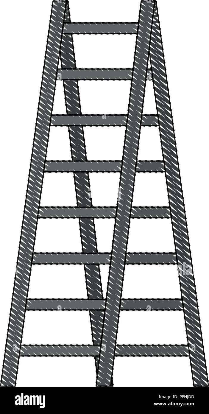 double ladder equipment tool icon vector illustration Stock Vector ...