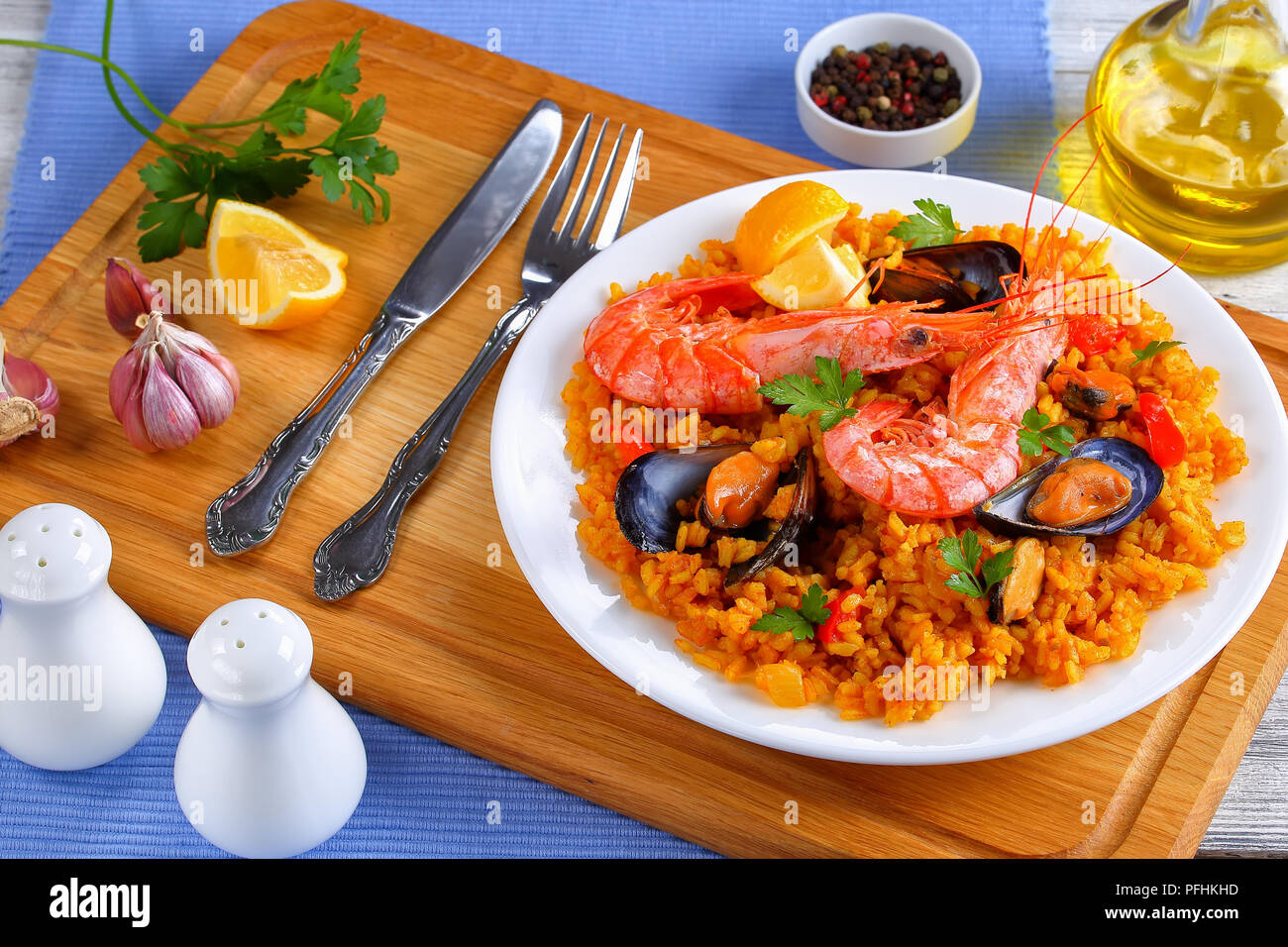 Paella Valenciana Plating