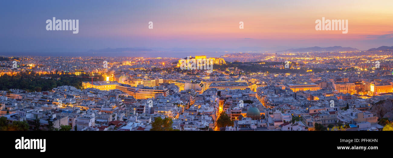 Athens parthenon evening hi-res stock photography and images - Alamy