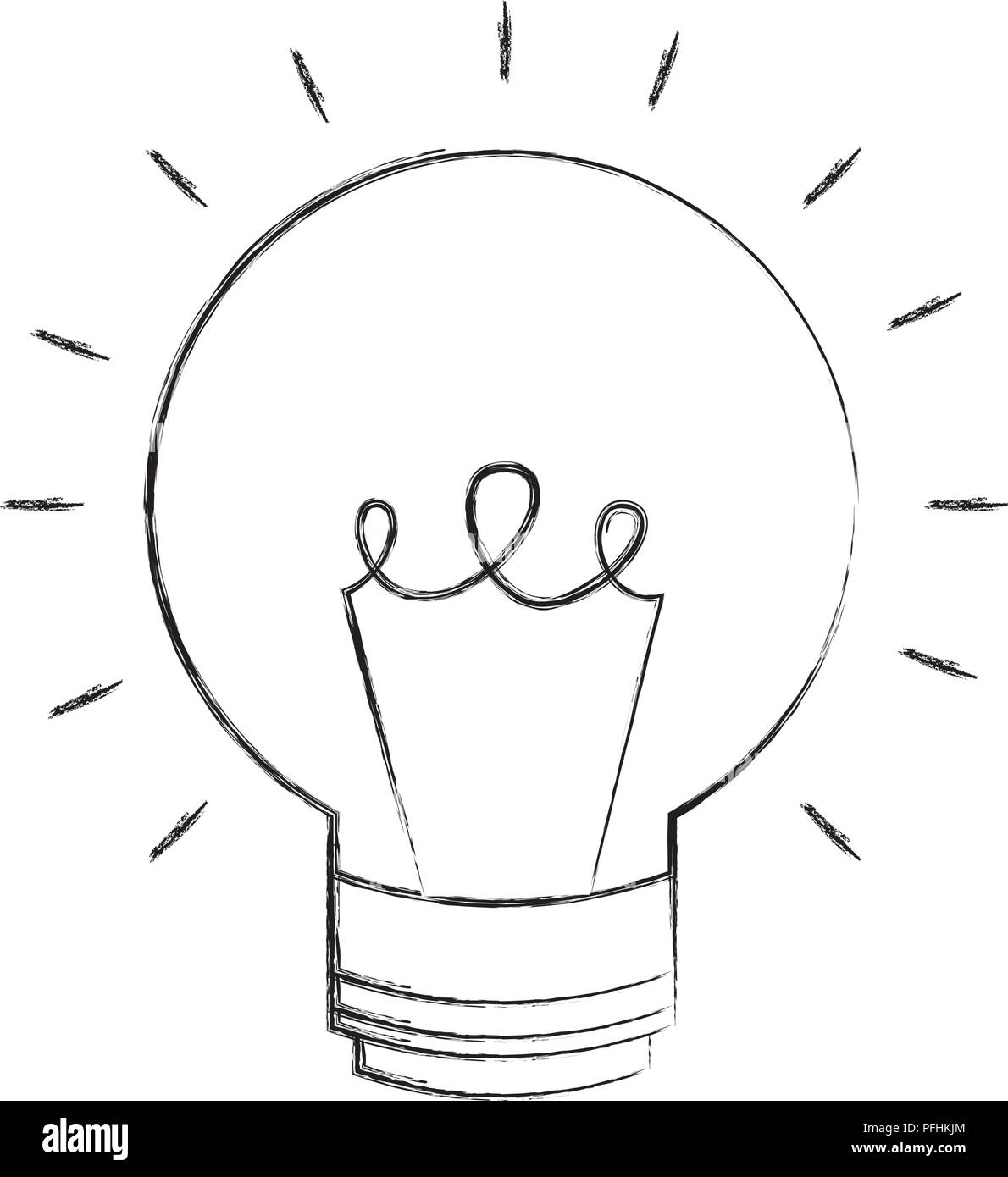 light bulb energy lamp innovation vector illustration hand drawing ...