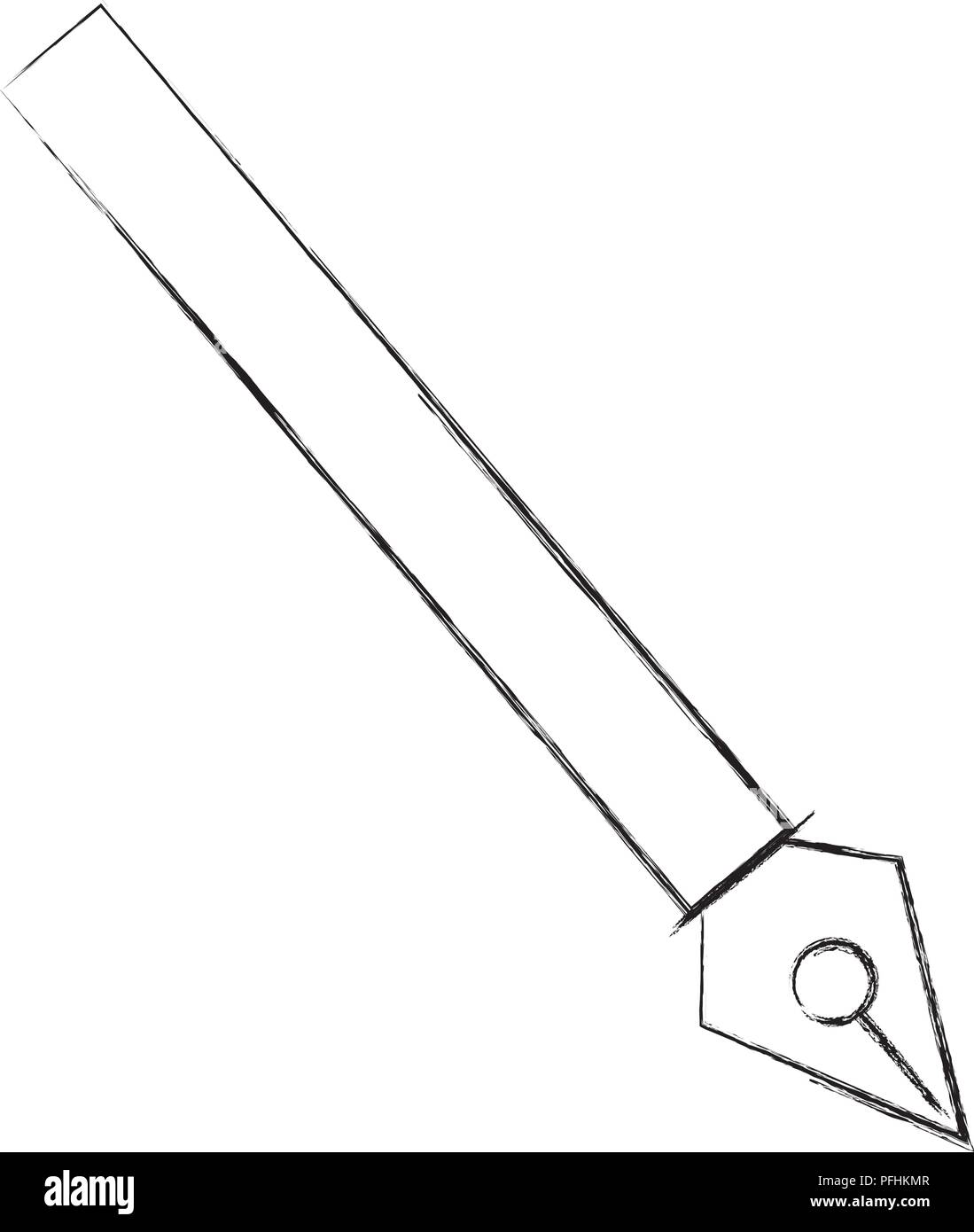 pen steel basic tip ink artistic creativity object vector illustration ...