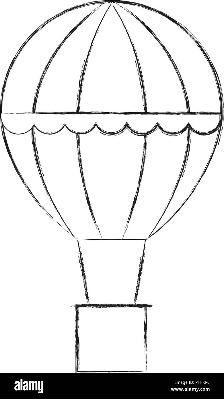 Hot Air Balloon Basket Outline