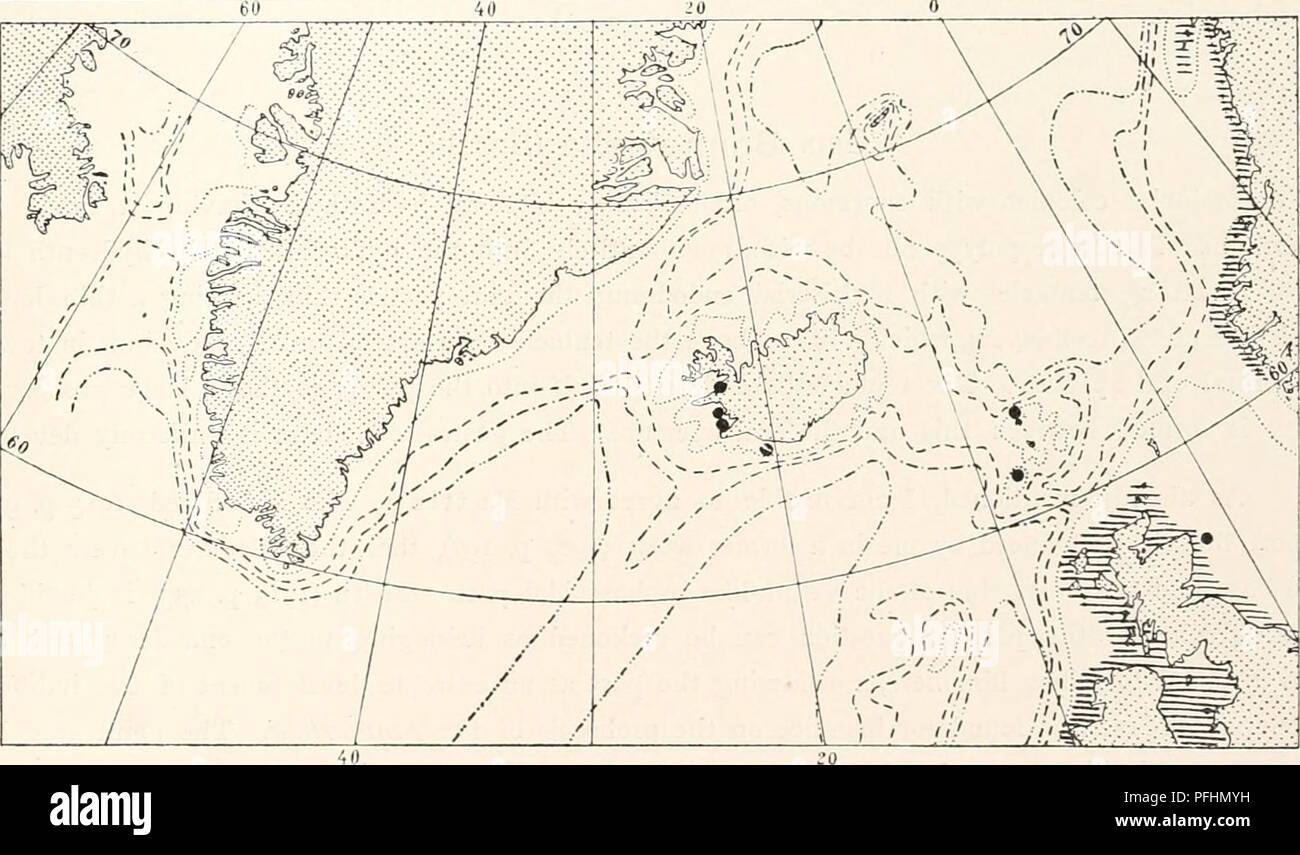 This map illustrates the distribution of two marine species, Laomedea ...