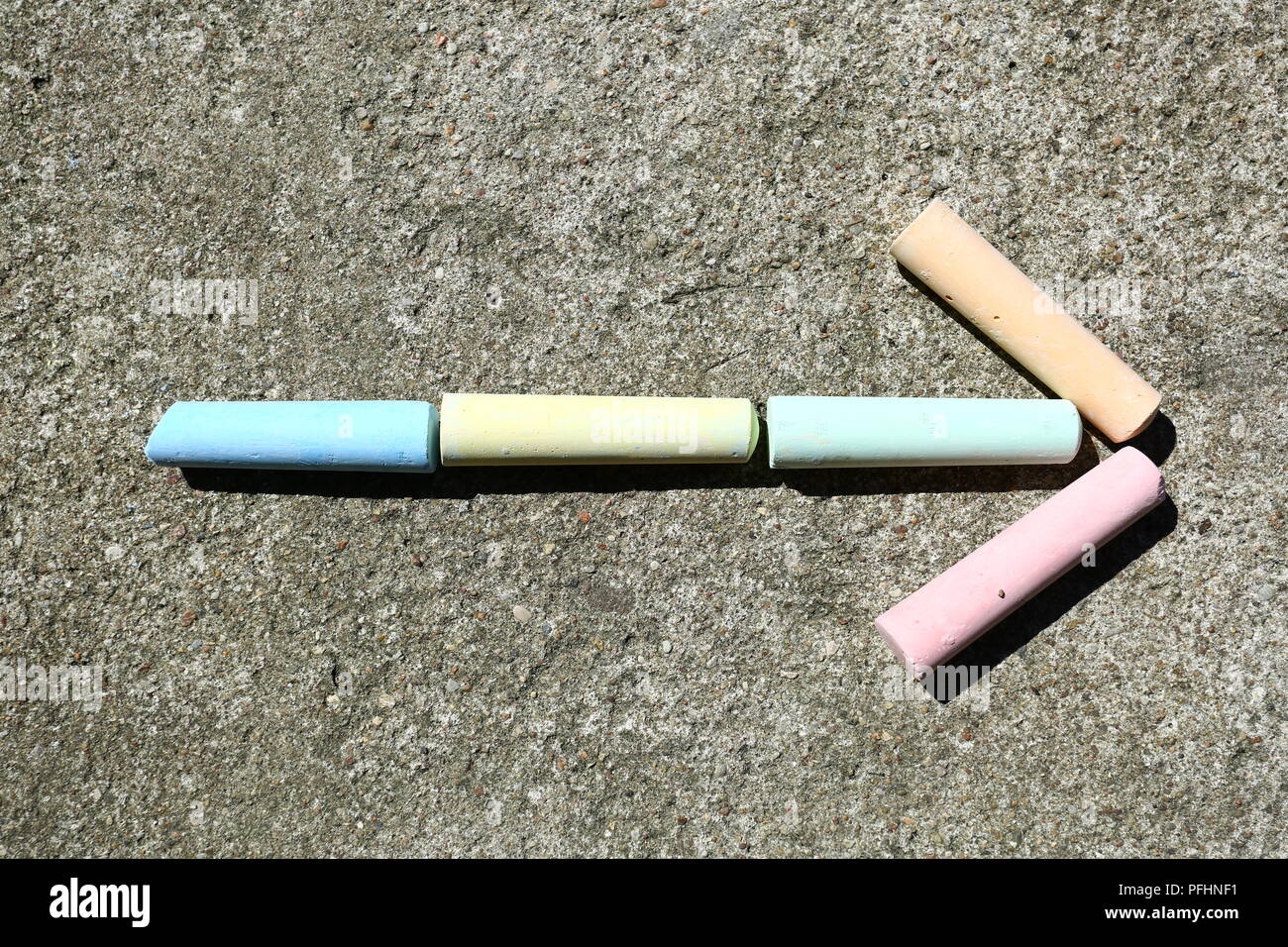 Chalk playing and painting Stock Photo - Alamy