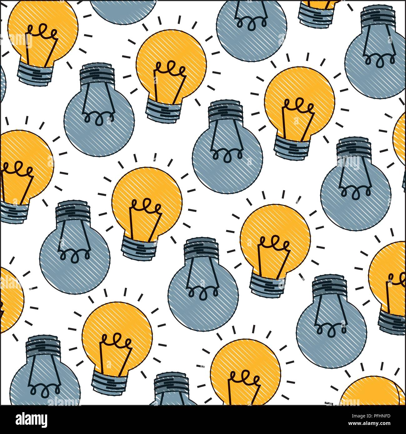 light bulbs energy electricity pattern vector illustration Stock Vector ...