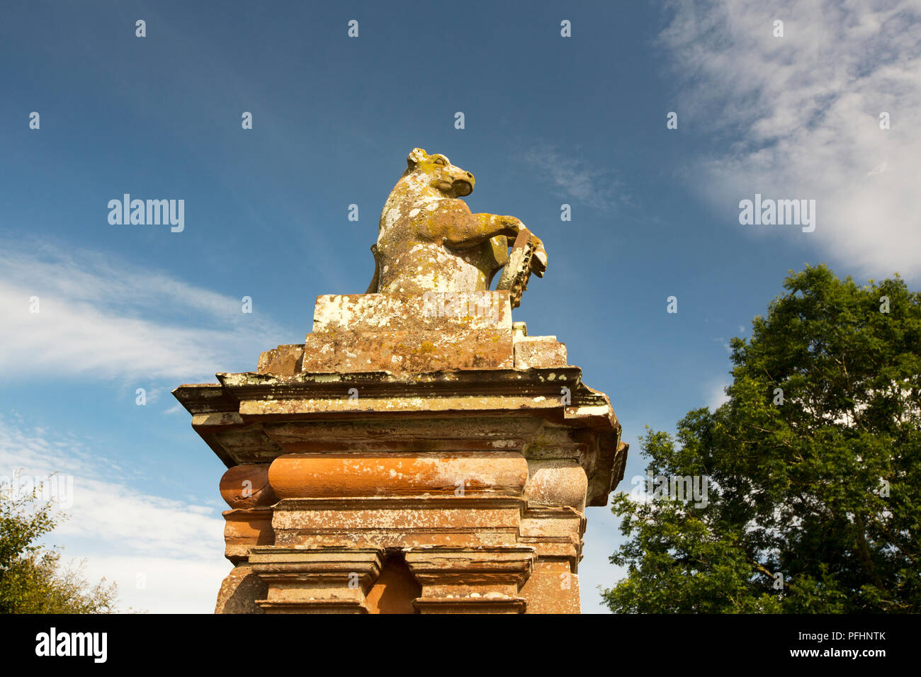 The entrance to Nunwick Hall, Great Salkeld, Cumbria, UK Stock Photo ...