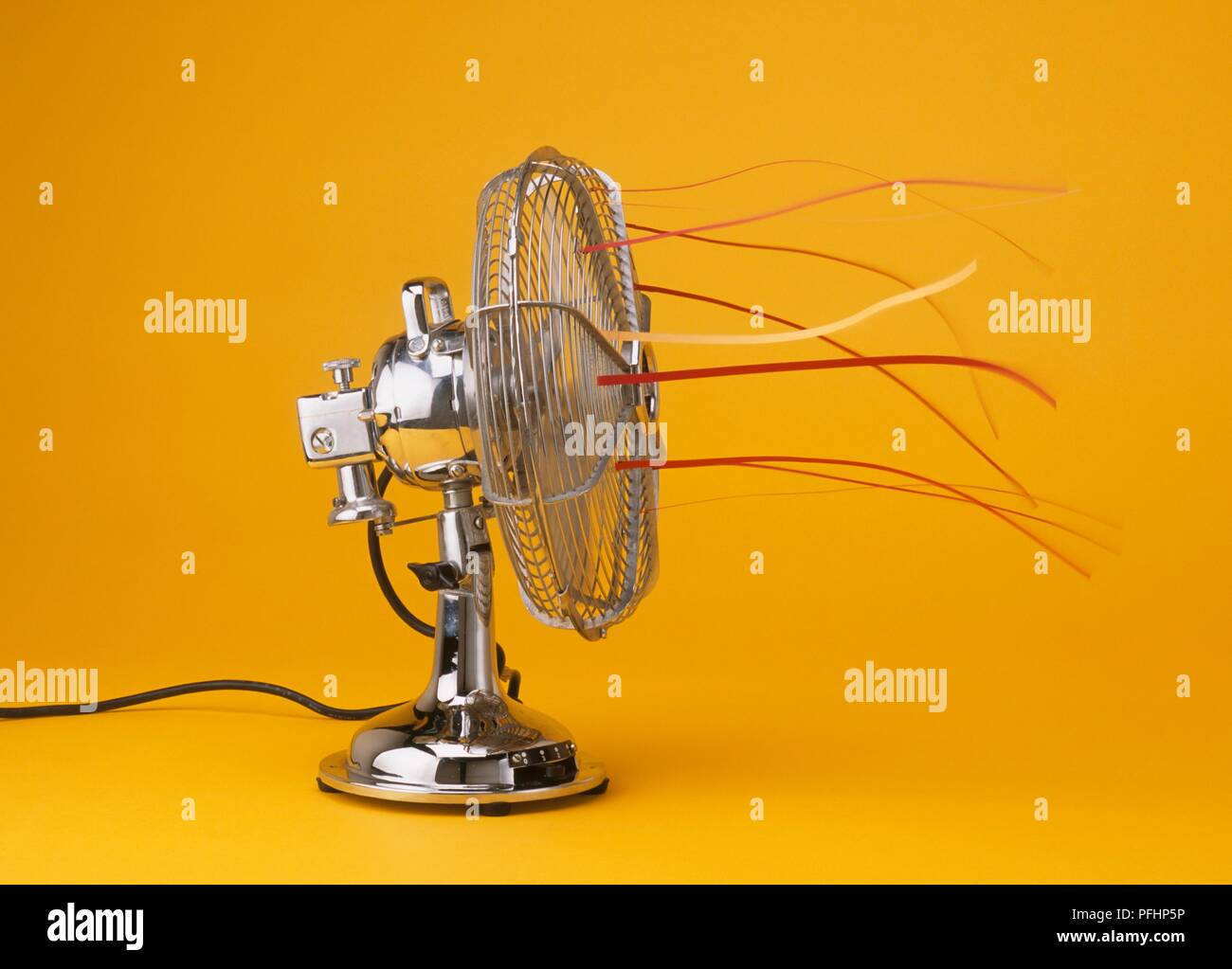 Ribbons attached to electric fan Stock Photo - Alamy