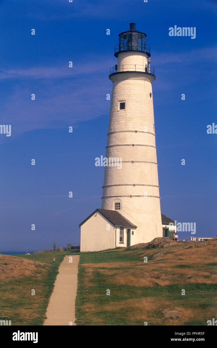 USA, Massachusetts, Boston, Little Brewster Island, Boston Light ...