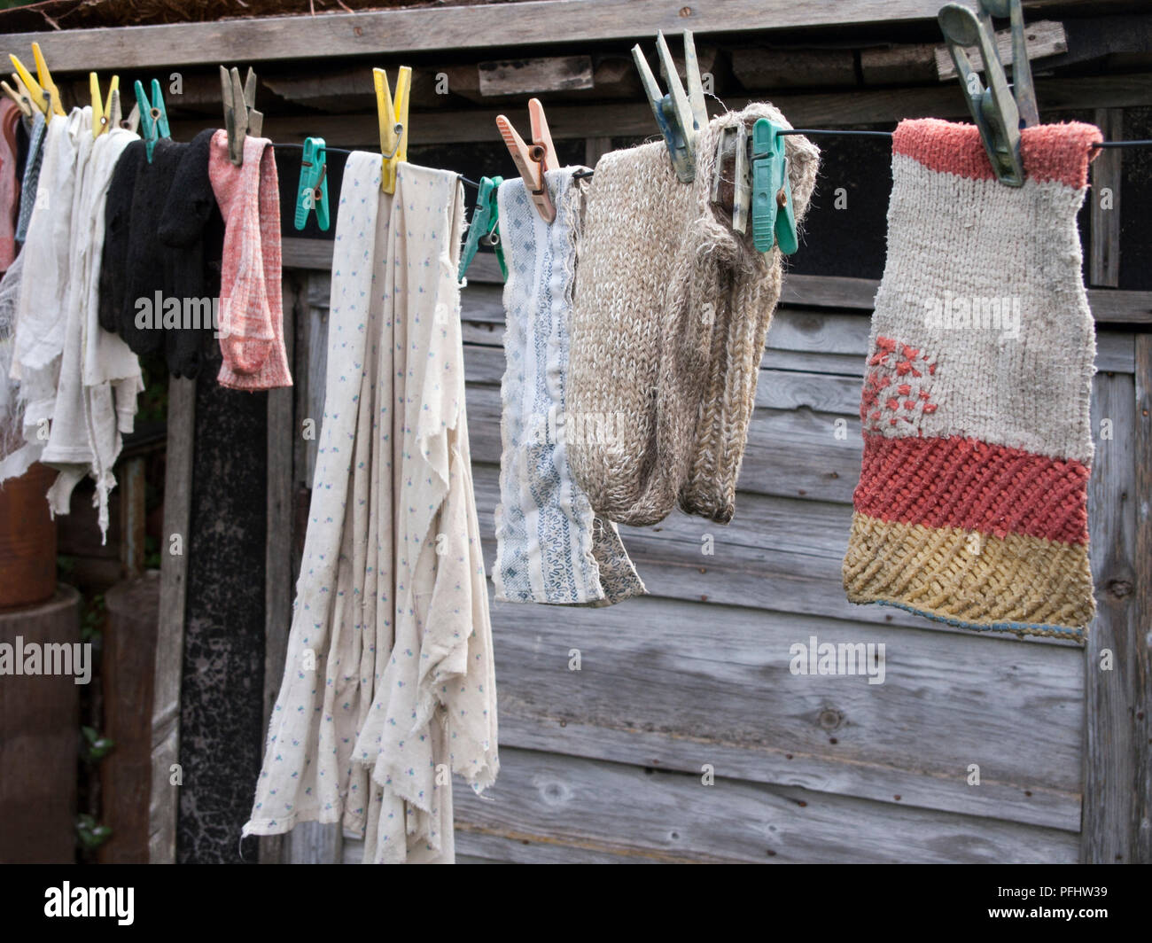 Wool socks drying hi-res stock photography and images - Alamy