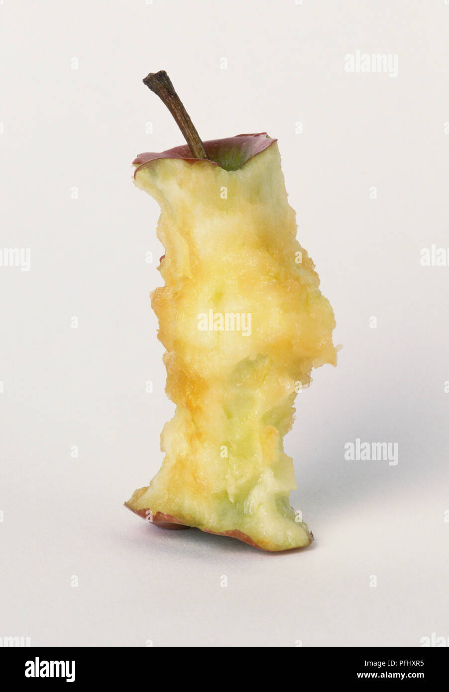 Centre of eaten apple, close up Stock Photo - Alamy