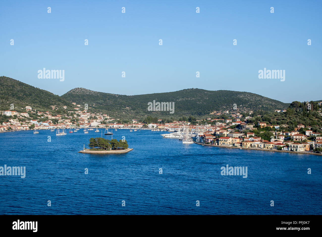 City of Vathy, the capital of Greek island Ithaca Stock Photo - Alamy