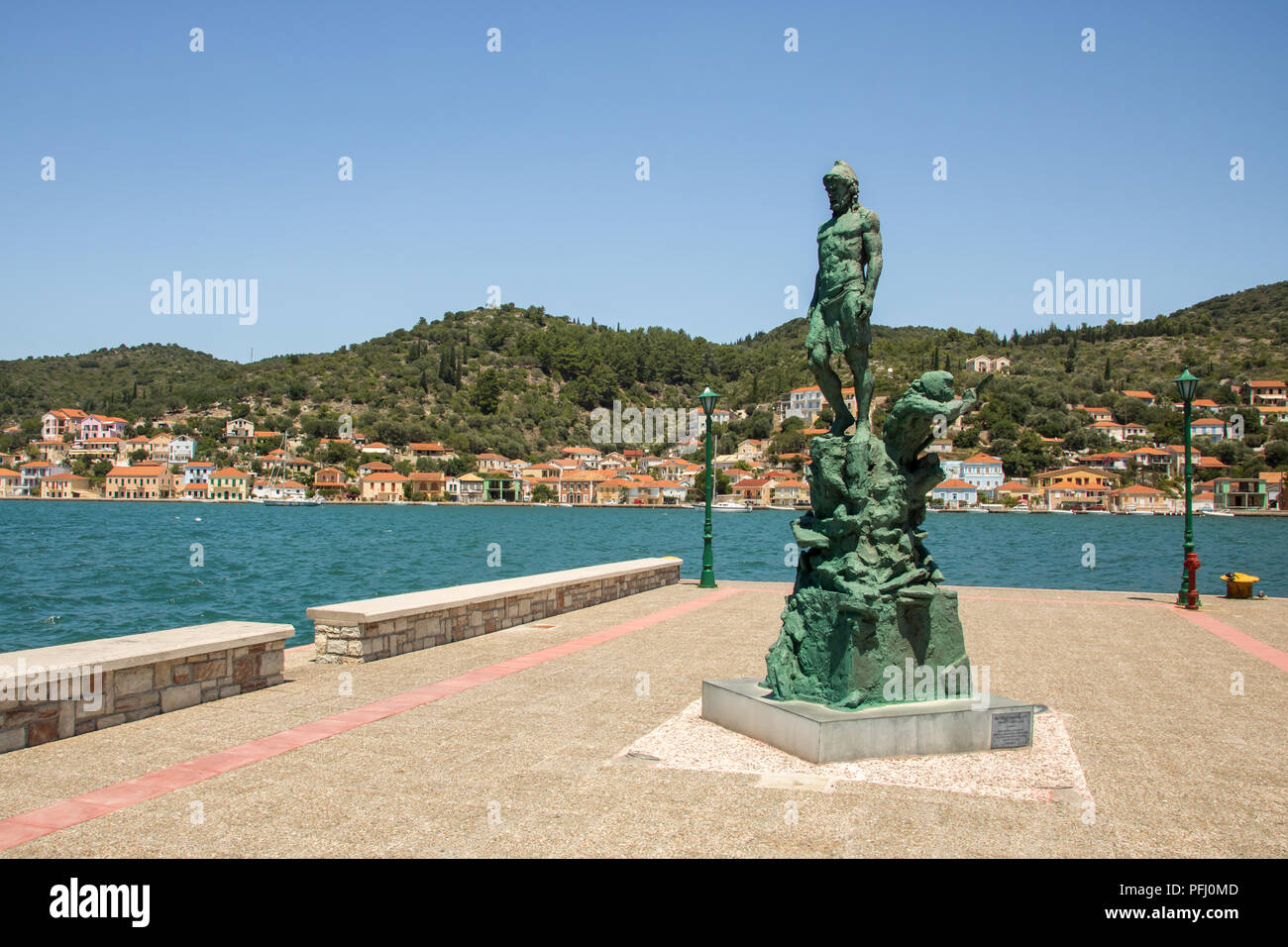 City of Vathy, the capital of Greek island Ithaca Stock Photo - Alamy