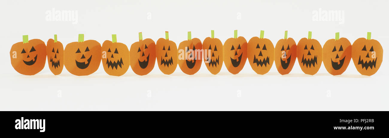 Cut out paper pumpkins Stock Photo - Alamy