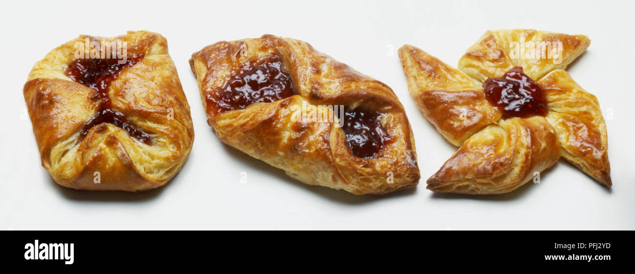 Three danish pastries Stock Photo - Alamy