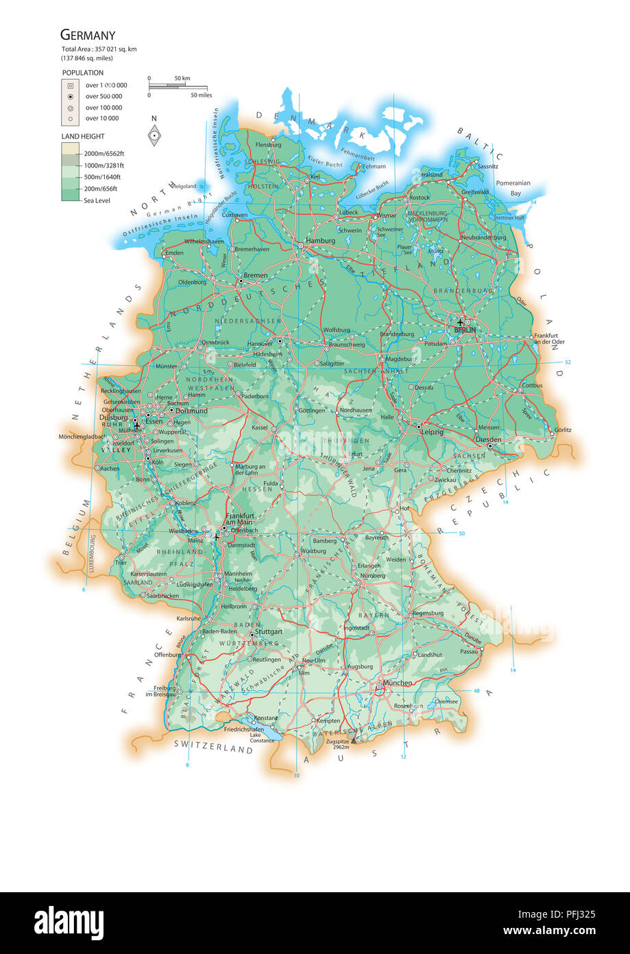 Germany map hi-res stock photography and images - Alamy
