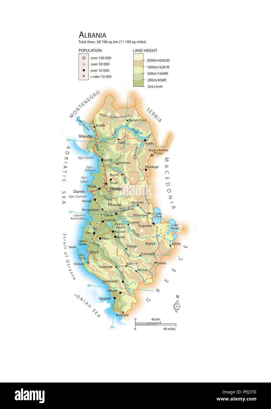 Map of albania hi-res stock photography and images - Alamy