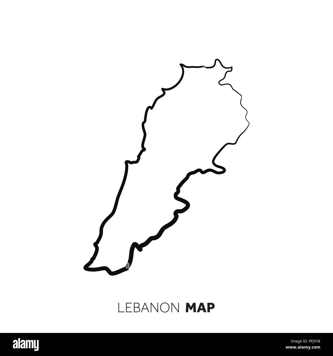 Lebanon map Black and White Stock Photos & Images - Alamy